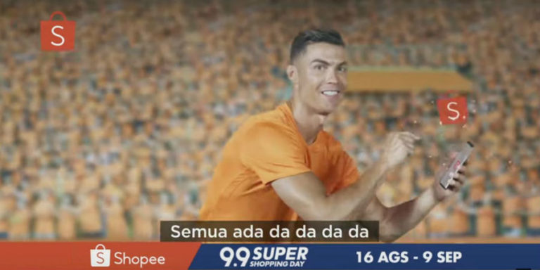 Cristiano Ronaldo participa em anúncio publicitário bizarro da Shopee