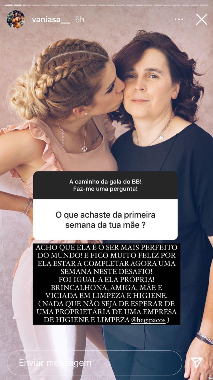 Vânia Sá comenta primeira semana da mãe no Big Brother: "Foi igual a ...