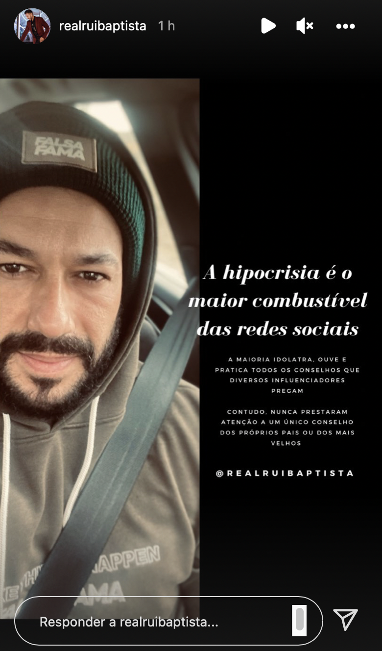 Rui Baptista arrasa: “A hipocrisia é o maior combustível das redes sociais”