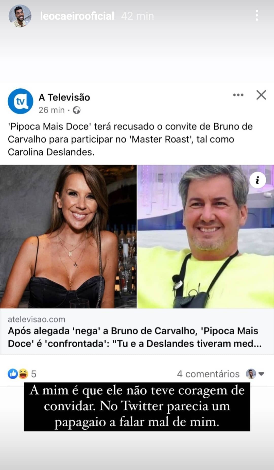 Léo Caeiro provoca Bruno de Carvalho: “Não teve coragem…”