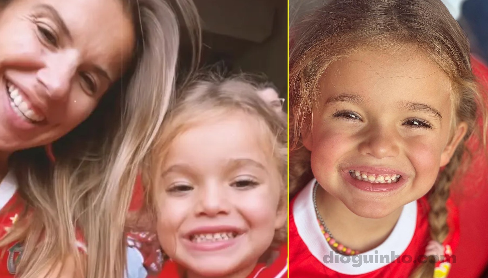 A primeira vez da filha de “Pipoca Mais Doce” no Estádio da Luz