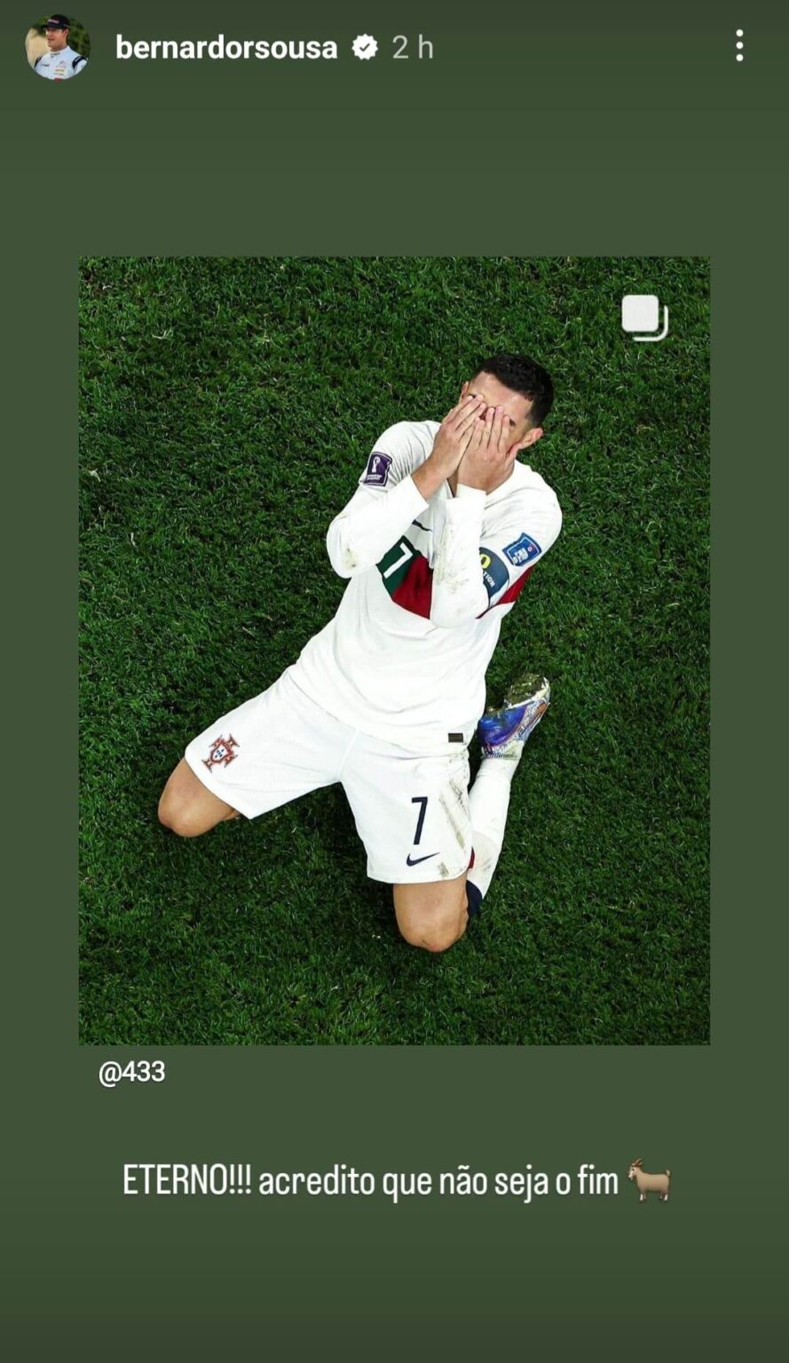 Bernardo Sousa ao ataque, defende Cristiano Ronaldo: "País de hipócritas, merecias mais"