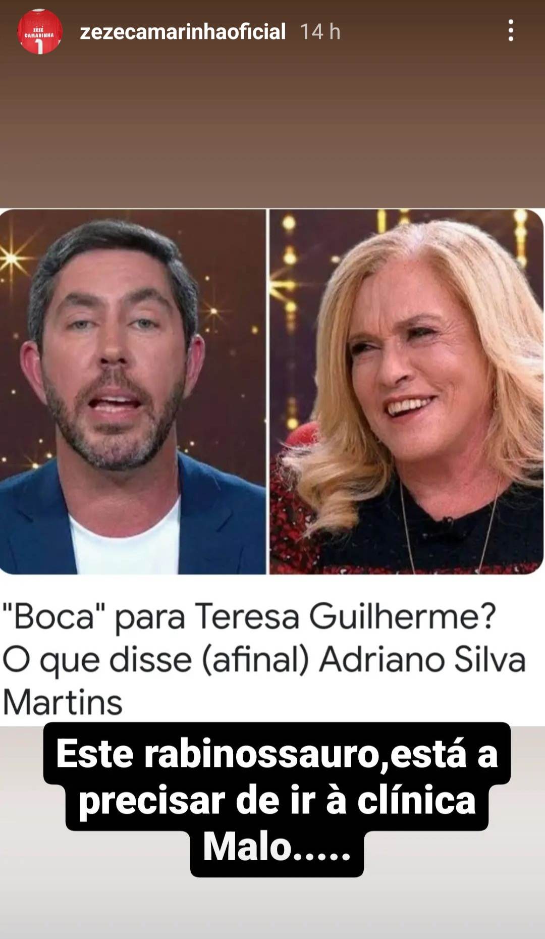 Novo ataque homofóbico de Zezé Camarinha... contra comentador da CMTV! Novo ataque homofóbico de Zezé Camarinha... contra comentador da CMTV!