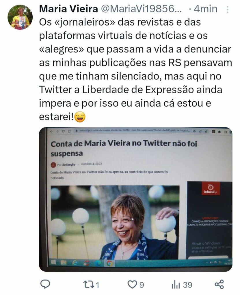 Maria Vieira regressa ao Twitter: "pensavam que me tinham silenciado..."