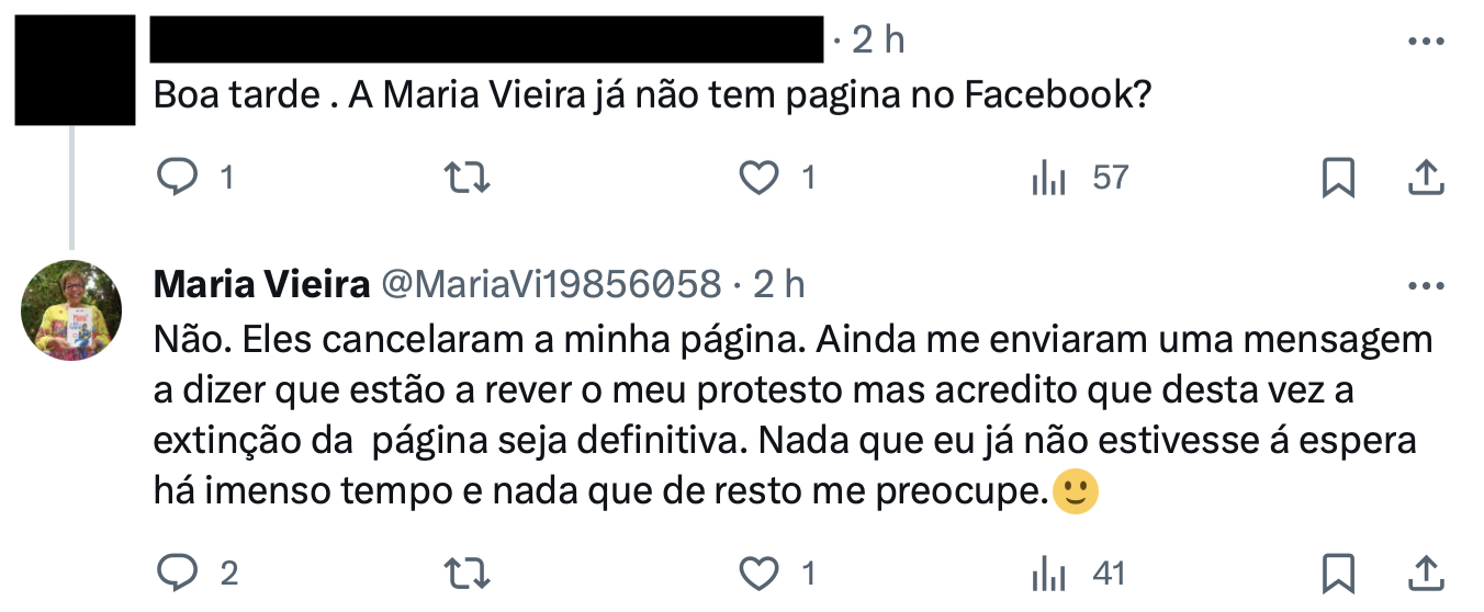 Maria Vieira excluída do Facebook! "Nada que já não estivesse à espera"