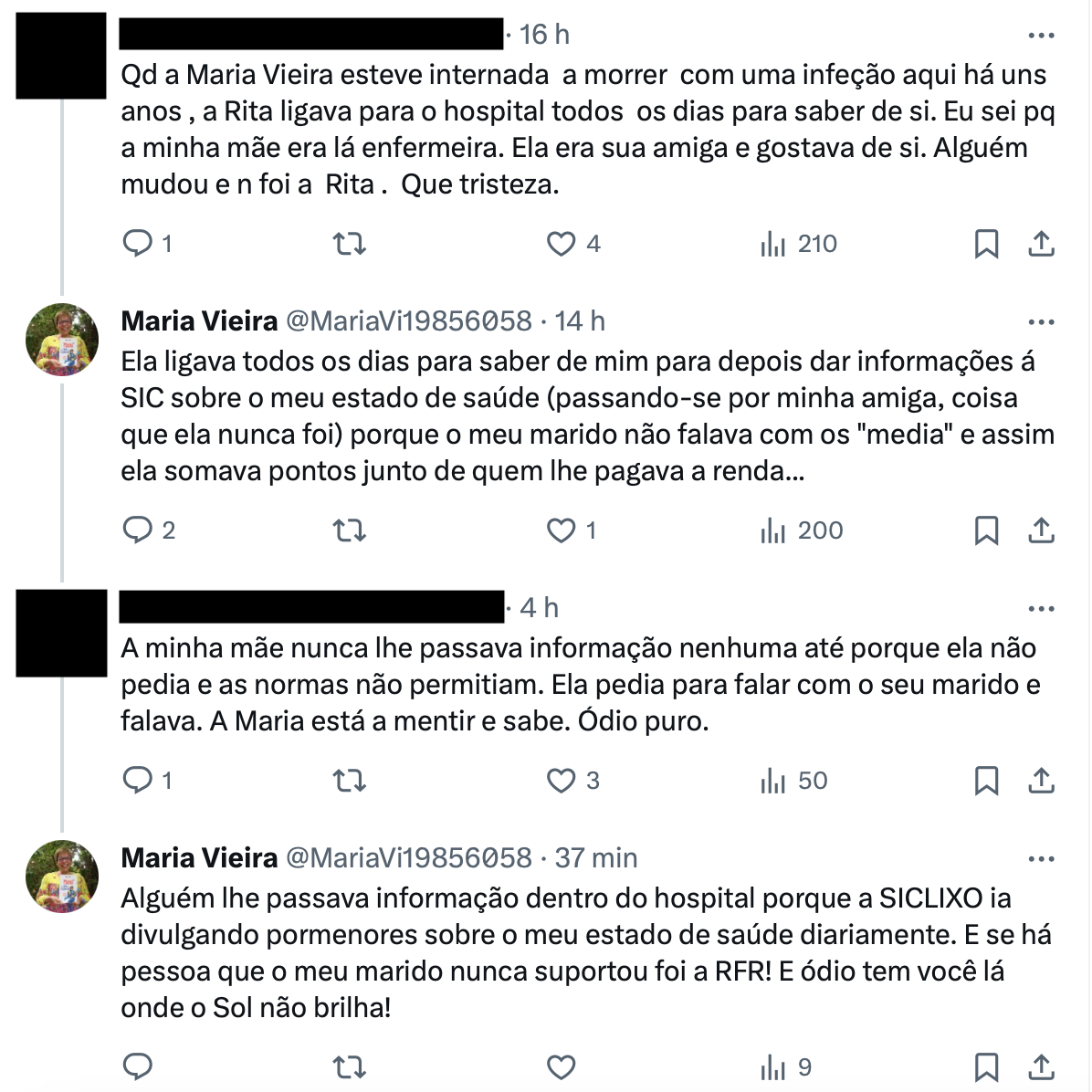 Maria Vieira denuncia falsa amizade de Rita Ferro Rodrigues