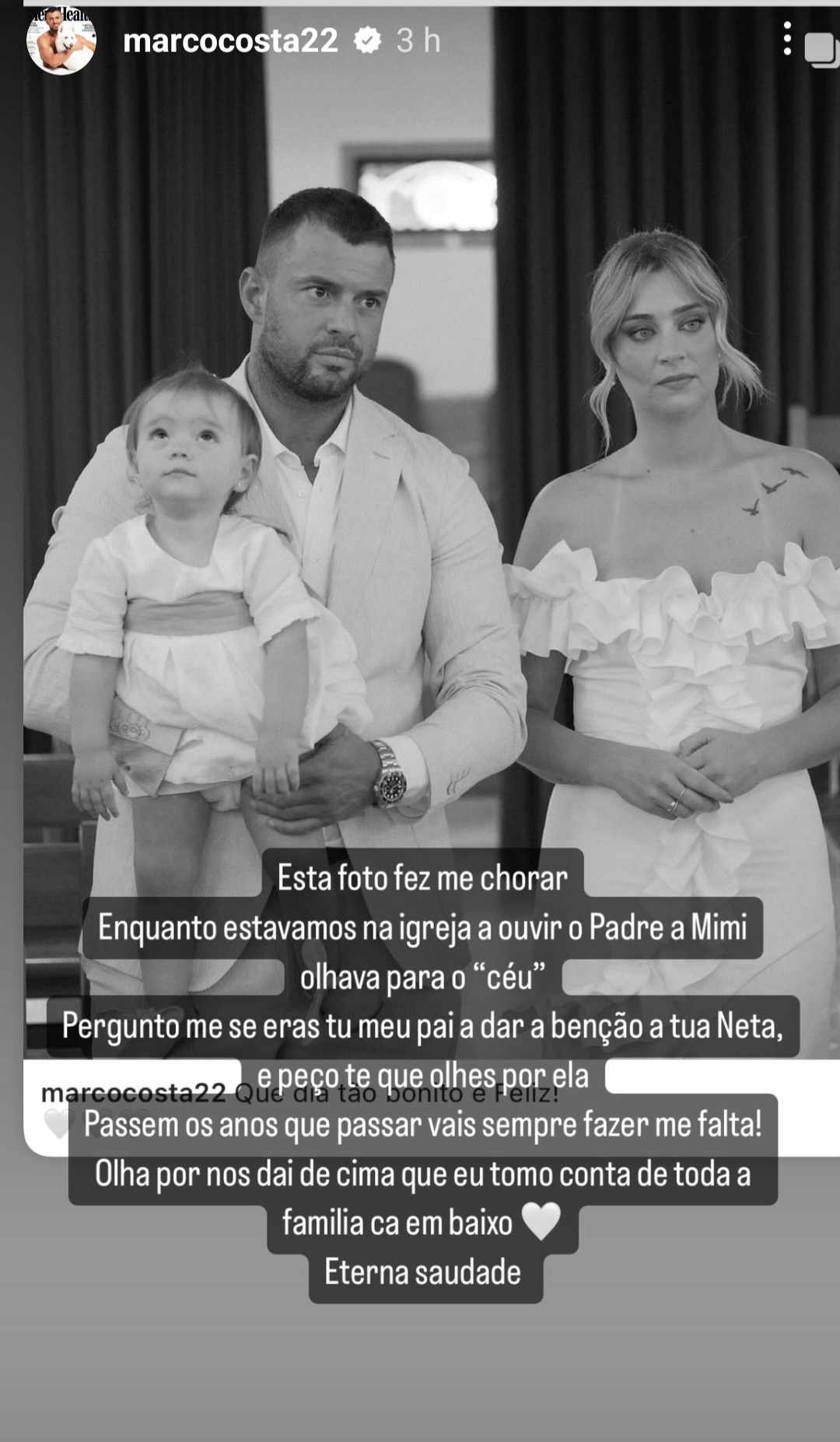 Filha de Marco Costa e Carolina Pinto foi batizada e esta é a ...