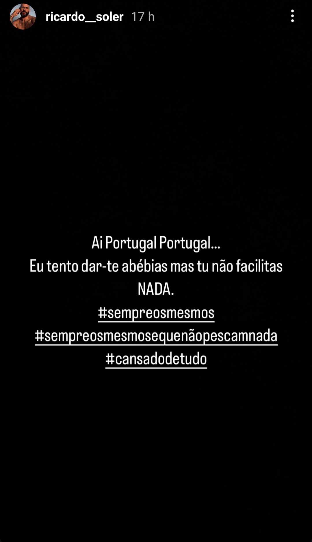 Após sucesso em Espanha, Ricardo Soler desabafa: "Precisava tanto de trabalhar"