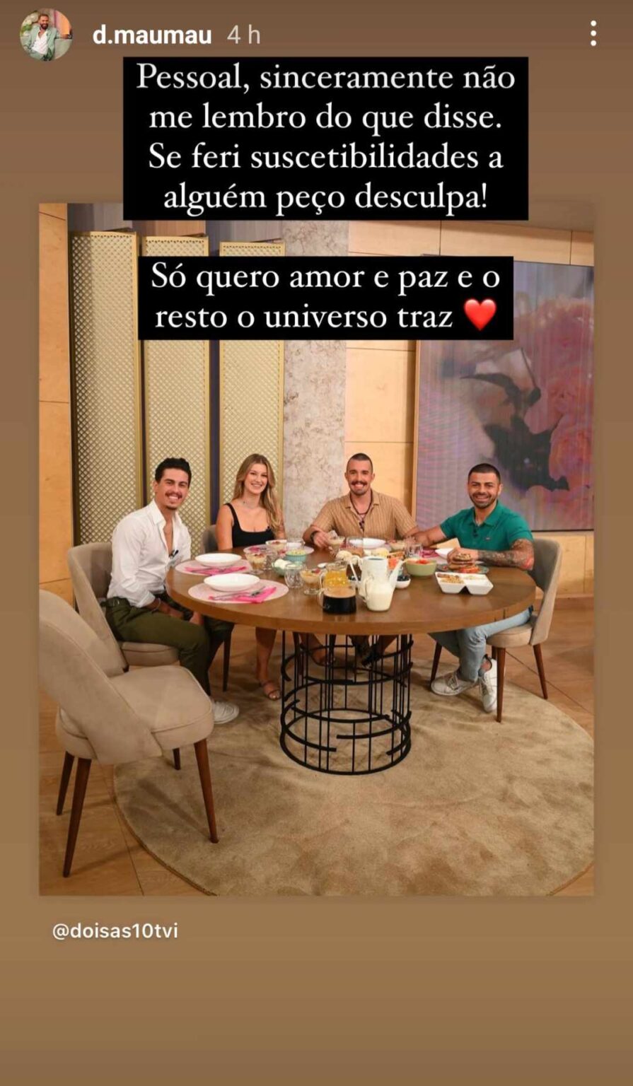 David Maurício pede desculpa a Margarida Castro e André Silva após ...