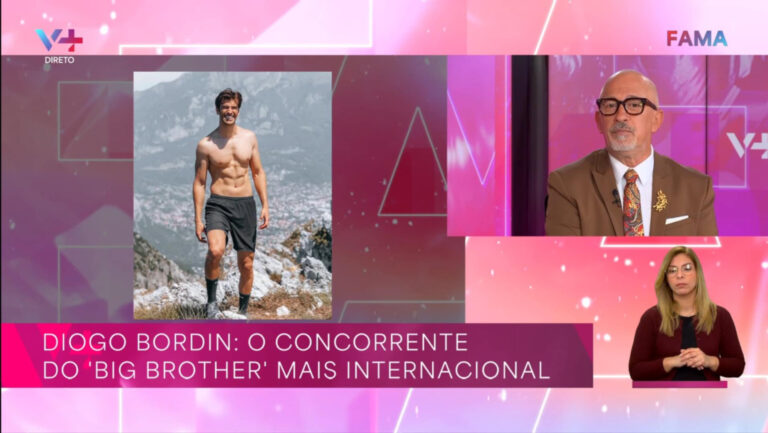 Diogo Bordin do Big Brother "é uma brasa em qualquer parte do mundo", elogia comentador