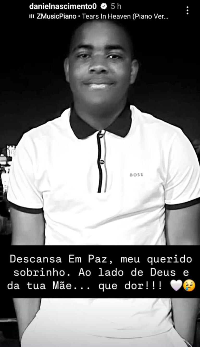 Dor e luto! Daniel Nascimento chora a morte do sobrinho