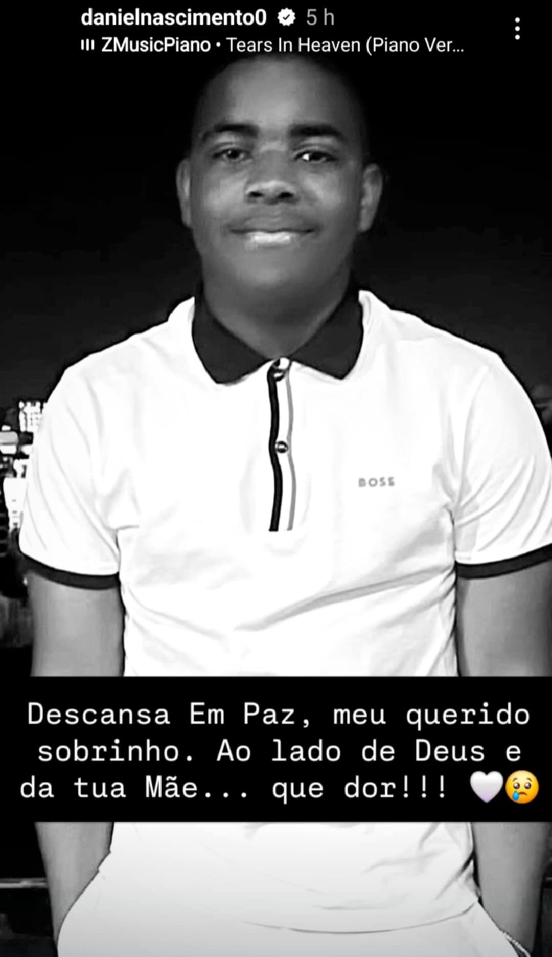 Dor e luto! Daniel Nascimento chora a morte do sobrinho