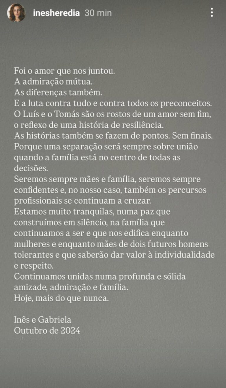 Inês Herédia e Gabriela Sobral confirmam fim do casamento