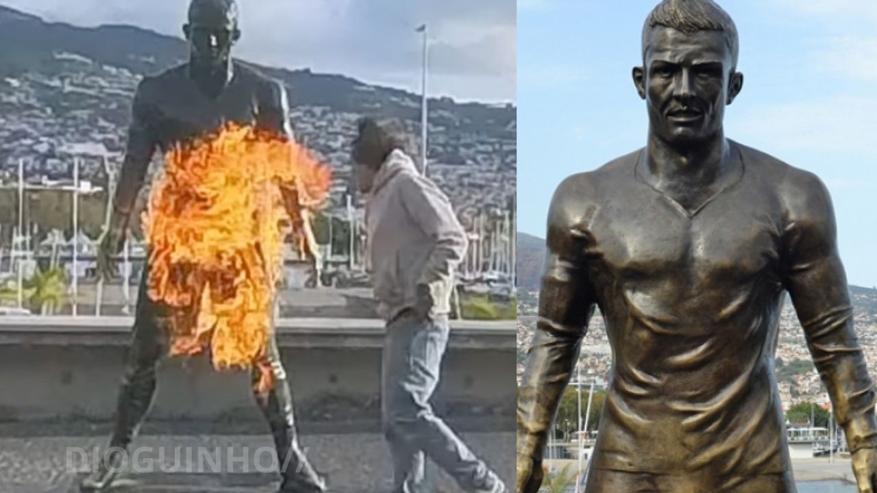 Homem incendeia estátua de Ronaldo e choca Adriano Silva Martins ...